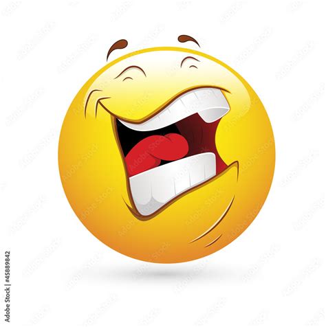 Smiley Emoticons Face Vector Laughing Stock Vector Adobe Stock