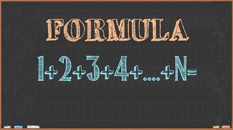 Suma De Los N Primeros Numeros Naturales Formula Youtube