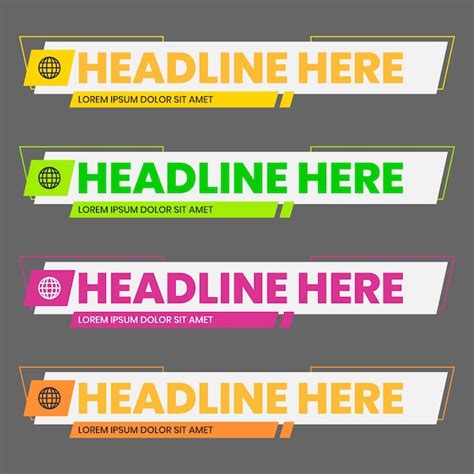 Premium Vector Lower Third Vector Design Collection
