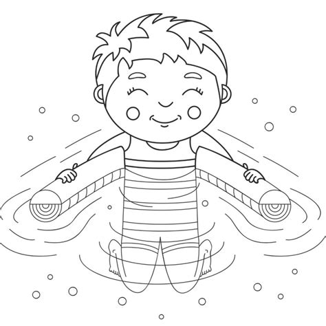 Coloriage natation 02 un dessin à imprimer de Tête à modeler