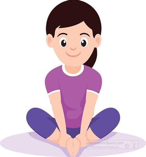 Free Performing Yoga Butterfly Pose Clipart 93017 Classroom Clipart