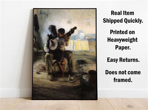 The Banjo Lesson Poster Print Painting By Henry Ossawa Tanner Etsy