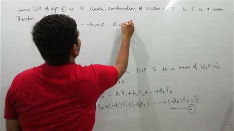 dim w1 w2 dim w1 dim w2 dim w1 w2 theorem on dimension of linear sum of two