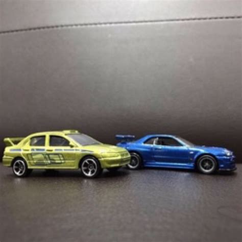 Hot Wheels Lot Of 2 Fast Furious Evo 5pack R34 Retro