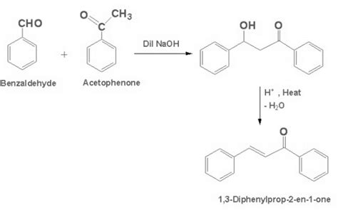 Write The Chemical Equation Of Benzaldehyde With Acetophenone In The