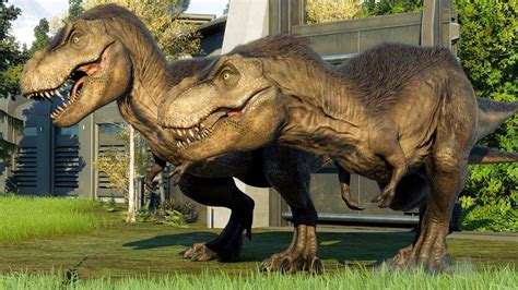 2x T REX Vs 2x GIGANOTOSAURUS JWD DINOSAURS BATTLE Jurassic World