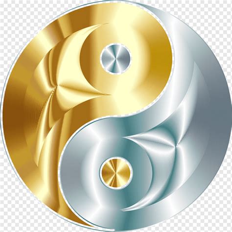 Yin And Yang Gold Silver Symbol Yin Yang Computer Wallpaper Yellow