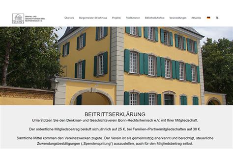 Beitrittserklärung ab sofort online ausfüllbar Denkmal und