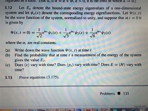 solved let e n denote the bound state energy eigenvalues of