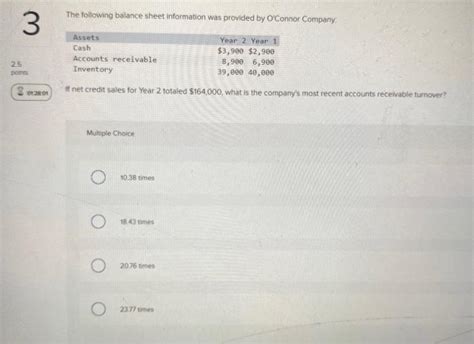 Solved The Following Balance Sheet Information Was Provided Chegg