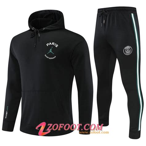 Flocage De Ensemble Veste A Capuche Survetement Foot Jordan Psg Noir