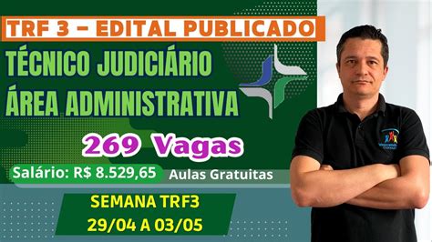 Concurso TRF3 Semana TRF3 Técnico Judiciário Administrtativo