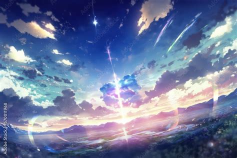 Fototapeta Anime Sky Art Wallpaper Background Fantasy Sky With