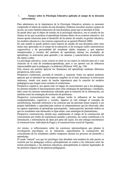 Calaméo Ensayo Psicología Educativa