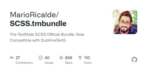 GitHub MarioRicalde SCSS Tmbundle The TextMate SCSS Official Bundle