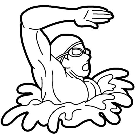Coloriage Natation à imprimer sur ColoriageEnfant