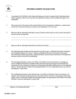 Fillable Online INFORMED CONSENT RELEASE FORM Fax Email Print PdfFiller