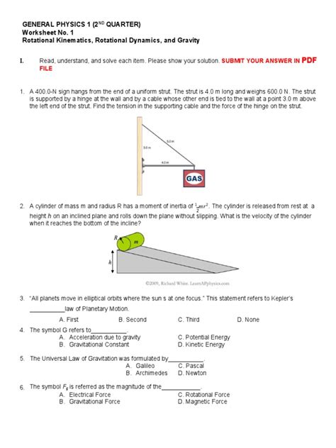q2 w1 general physics 1 rotational kinematics rotational dynamics and gravity pdf
