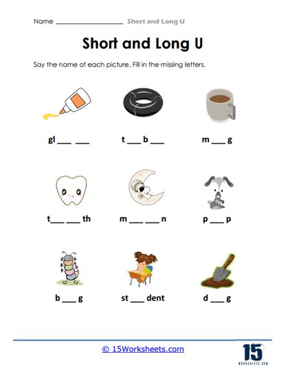 Short U Beginning And Ending Sounds Worksheet Have Fun Teaching