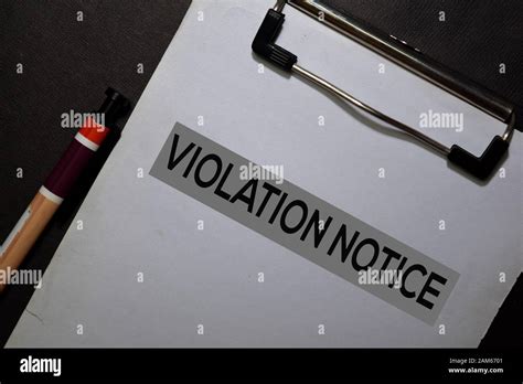 Violation Notice Stamp Hi Res Stock Photography And Images Alamy