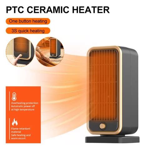 500W 220V PTC Chauffage D Appoint Radiateur Soufflant Electrique En
