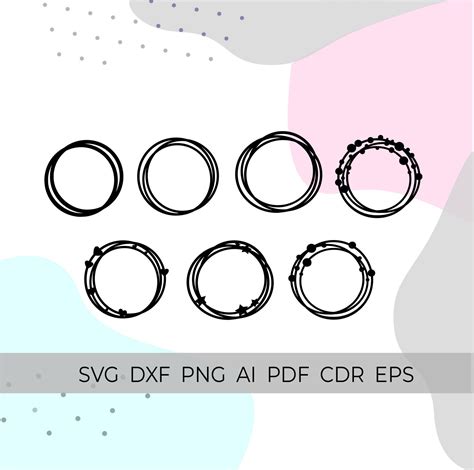 Circle Frames Svg Bundle Cake Topper Svg Files For Cricut Etsy