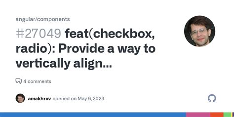 Feat Checkbox Radio Provide A Way To Vertically Align Checkboxes And