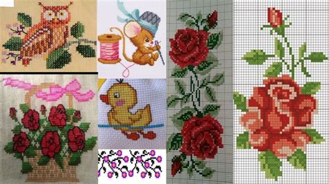 Cross Stitch Embroidery Design Ideas And Flower Pattern Designs YouTube