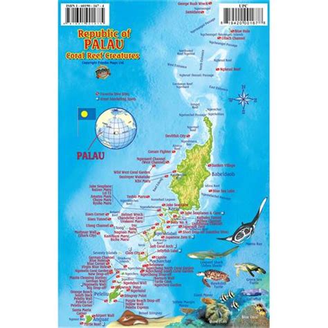 Franko Maps Palau Reef Creatures Fish Id Card Scuba