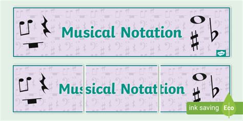 Musical Notation Display Banner Rd Th Class Teacher Made
