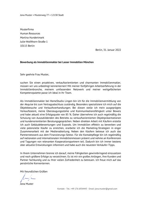 Bewerbung Als Immobilienmakler Muster Tipps