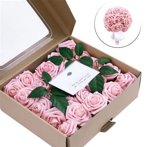 Flores Artificiales De Espuma PE Ramo De Rosas Falsas DIY Fiesta De