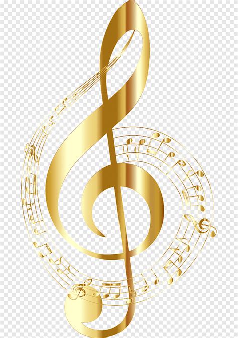 Nota dorada música ritmo png PNGEgg