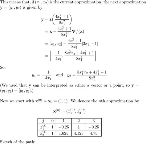 do steepest descent steps when f x x²1 x2 x0 1 1 3ste quizlet