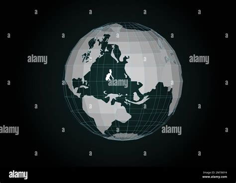 Vector Map Of The Planet World Map Global Social Network Future