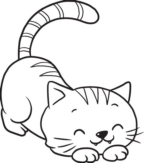 Gato Garabato Dibujos Animados Kawaii Anime Lindo P Gina Para Colorear