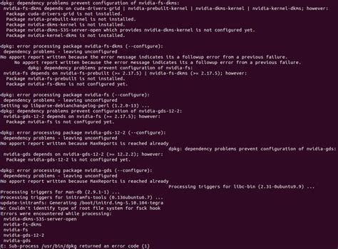 After Installing Cuda A Dpkg Error Appears When You Enter The Command Cuda Setup And