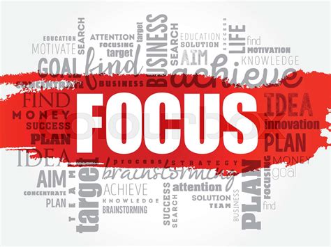 Focus Word Cloud Collage Business Concept Stock Vector Colourbox
