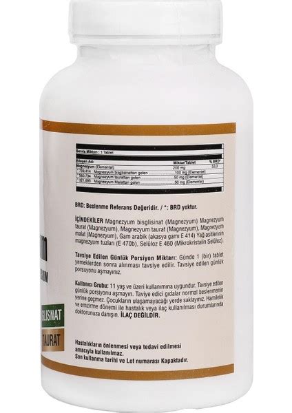 Ncs Magnesium Malat Glisinat Taurat 2 Kutu 180 Tablet Fiyatı