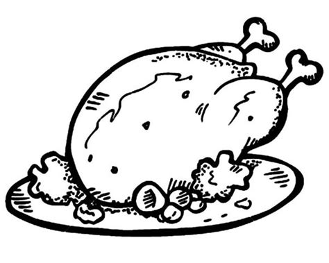 Desenhos De Frango Assado Para Colorir Pintar E Imprimir