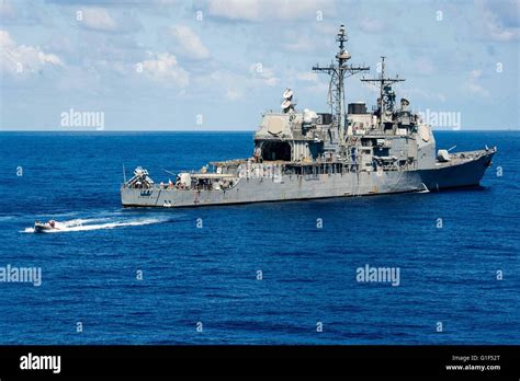 The U S Navy Ticonderoga Class Guided Missile Cruiser USS Mobile Bay