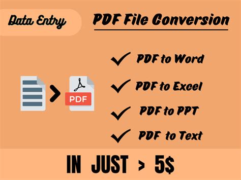 accurate data conversion for pdf to excel word ppt text upwork