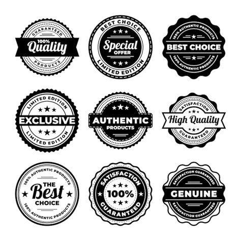 Premium Vector Premium Quality Label Badge Vector Set