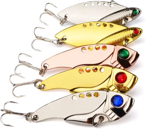 Amazon HiUmi 5pcs Lot Metal VIB Lures 5cm 11g Vibrations Spoon