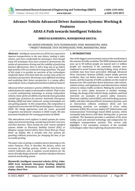 Advance Vehicle Advanced Driver Assistance Systems Working Features