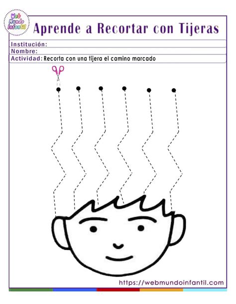 Ejercicios De Grafomotricidad Para Recortar Con Tijeras