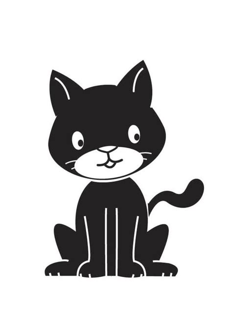 Dibujo De Gato Negro Para Colorear Img 17773