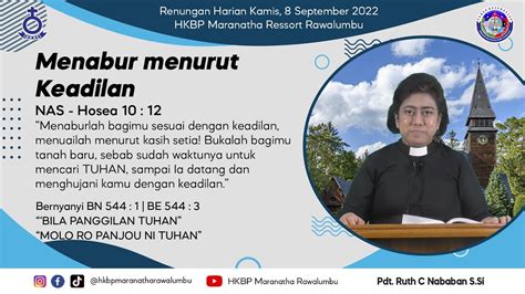 RH Kamis 08 September 2022 HKBP Maranatha Ressort Rawalumbu