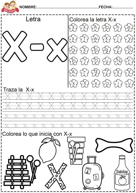 Actividades Con La Letra X Gratis Para Imprimir