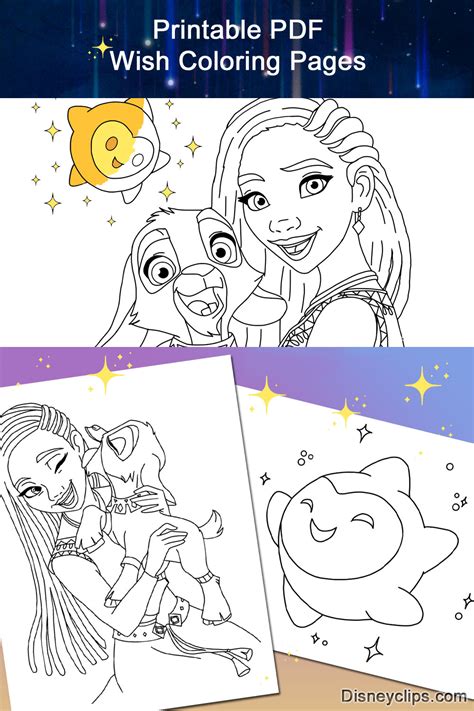 Disney S Wish Coloring Pages Pdf Printables Disneyclips